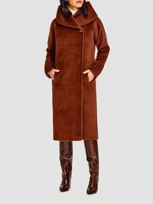 Sentaler Suri Alpaca-blend Bouclé Hooded Coat