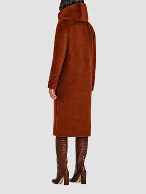Sentaler Suri Alpaca-blend Bouclé Hooded Coat