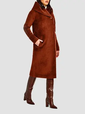 Sentaler Suri Alpaca-blend Bouclé Hooded Coat