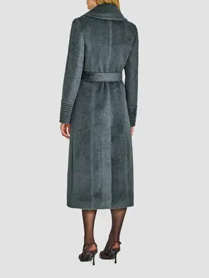 Sentaler Bouclé Alpaca-blend Long Wrap Coat