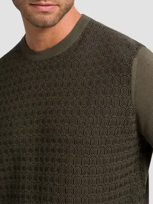 Stefano Ricci Wool And Silk Blend Knit Crewneck Sweater