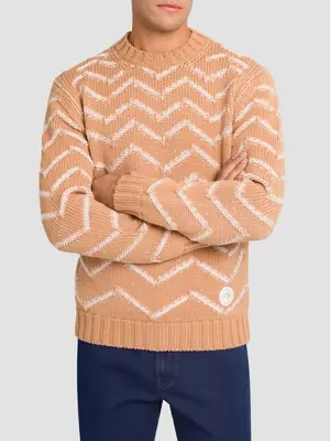 Stefano Ricci Wool Knit Crewneck Sweater