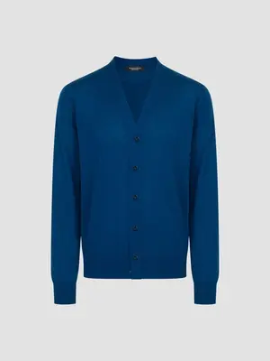 Stefano Ricci Cashmere And Silk Knit Cardigan - Blue