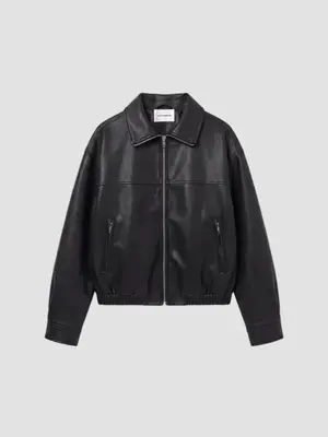 Good American The Better Than Leather Funnel Jacket