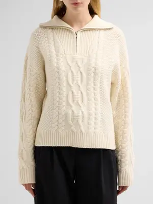 THE GARMENT Como Cable-knit Wool-cashmere Sweater