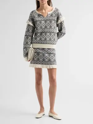 THE GARMENT Faroe Island Fair Isle Wool-cashmere Sweater