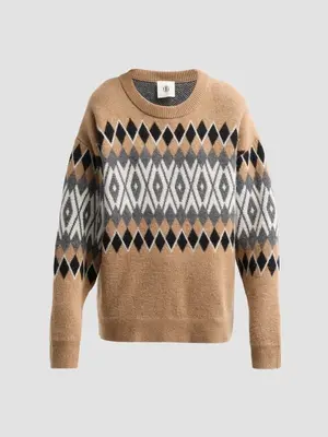 THE GARMENT Faroe Island Argyle Wool-cashmere Sweater - Multicolor