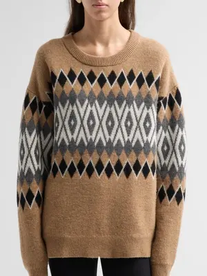 THE GARMENT Faroe Island Argyle Wool-cashmere Sweater