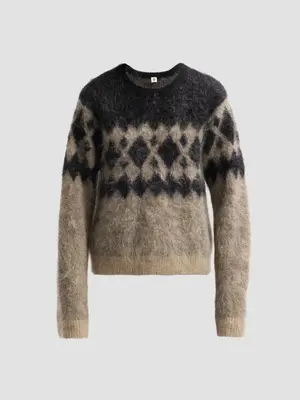THE GARMENT Roma Argyle Mohair-blend Sweater - Multicolor