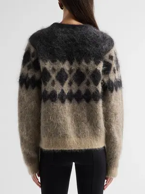 THE GARMENT Roma Argyle Mohair-blend Sweater