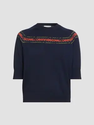 Dries Van Noten Tuano Merino Wool Sweater - Navy