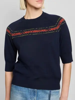 Dries Van Noten Tuano Merino Wool Sweater - Navy