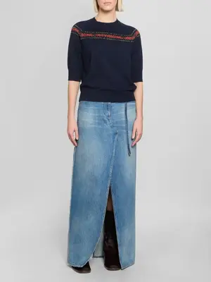 Dries Van Noten Tuano Merino Wool Sweater - Navy