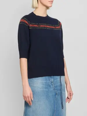 Dries Van Noten Tuano Merino Wool Sweater - Navy