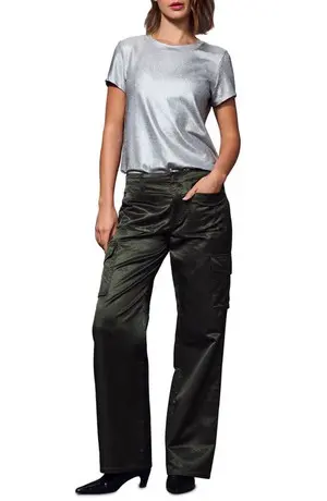 Sanctuary Shine Perfect T-shirt - Liquid Silver