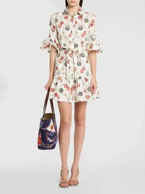 Etro Status Printed Poplin Cotton Mini Dress