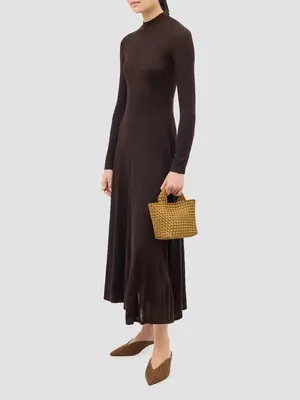 NAGHEDI St. Barths Petit Satin Top Handle Bag - Luce