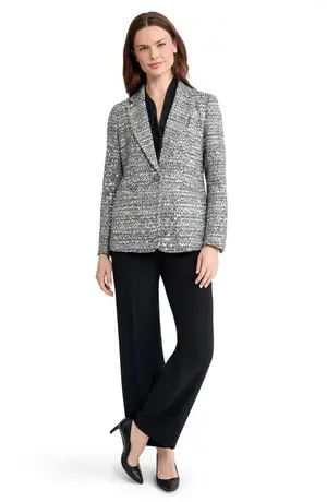 KASPER Sequined One-button Blazer