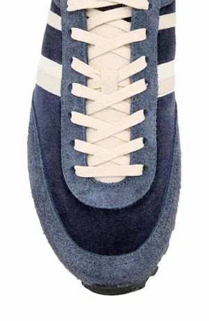 ALLSAINTS Robin Leather Sneaker - Navy Blue