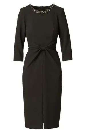 Adrianna Papell Bead Detail Sheath Dress