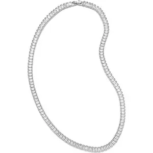 Fallon Baguette Tennis Chain Necklace - Silver