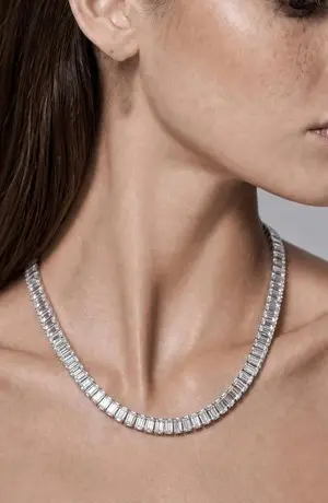 Fallon Baguette Tennis Chain Necklace