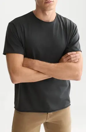 Scotch & Soda Raw Edged Relaxed Fit Organic Cotton T-shirt - Meteorite