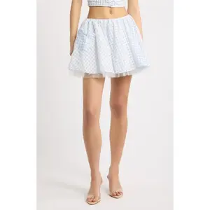 HELLO MOLLY Candlelit Lovers Gingham Miniskirt