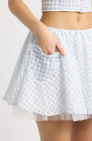 HELLO MOLLY Candlelit Lovers Gingham Miniskirt