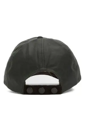 Barbour Beadnell Waxed Cotton Baseball Cap - Sage