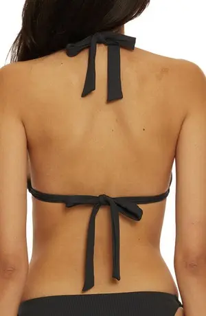 BECCA By Rebecca Virtue Braided Trim Ribbed Triangle Swim Top