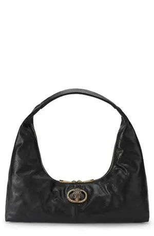 Kurt Geiger Chelsea Leather Crescent Bag - Black