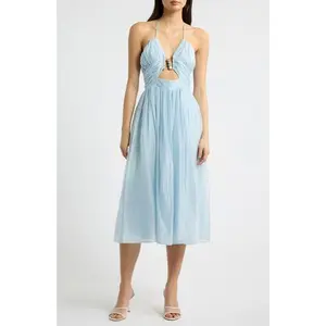 HELLO MOLLY Seabreeze Dreamer Halter Midi Dress