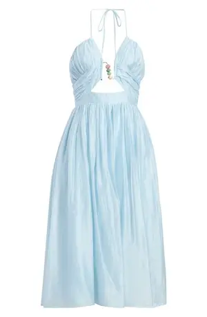 HELLO MOLLY Seabreeze Dreamer Halter Midi Dress