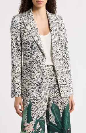 Kobi Halperin Olive Animal Print Jacket - Black Multi