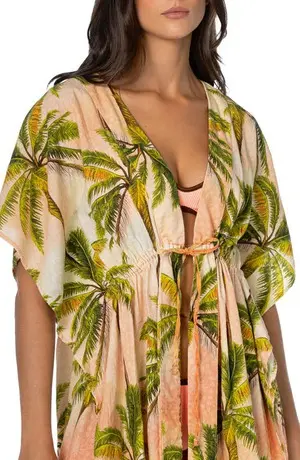 MAAJI Wild Coast Vanilla Kaftan Cover-up