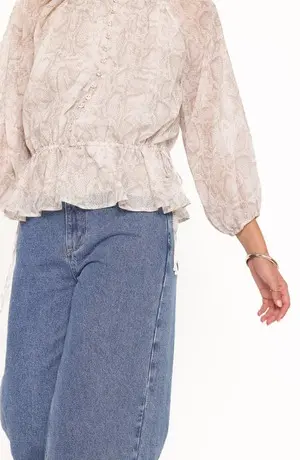 PETAL & PUP Ethelinda Drawcord Waist Top