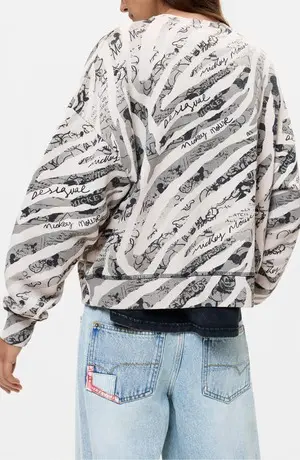 Desigual Mickey Mouse Sketch Sweatshirt - Light Gray