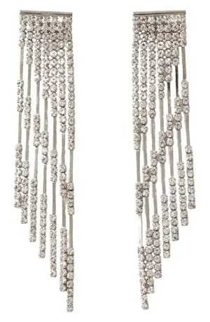 MACRAE & CO. Flat Fringe Drop Earrings - Silver