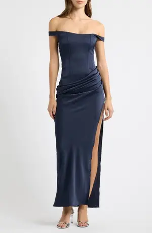 HELLO MOLLY After Party Halter Maxi Dress - Blue