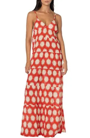 MAAJI Shimmering Horizon Shuri Cover-up Dress - Red