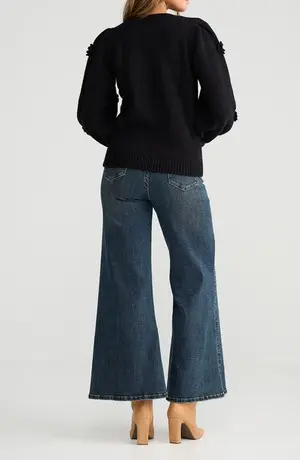 TALISMAN THE LABEL Petals Floral Crewneck Sweater