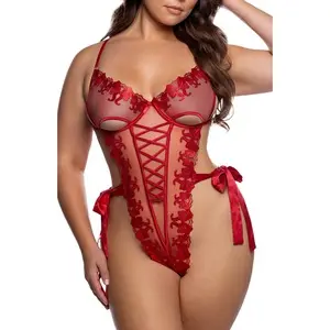 ROMA CONFIDENTIAL Ravishing Rouge Underwire Teddy - Red