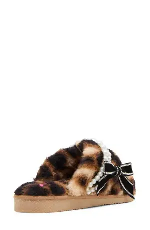 Betsey Johnson Cozyy Faux Fur Slipper