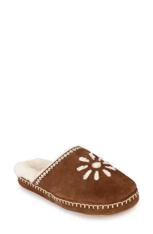 Acorn Genuine Shearling Clog Slipper - Tan