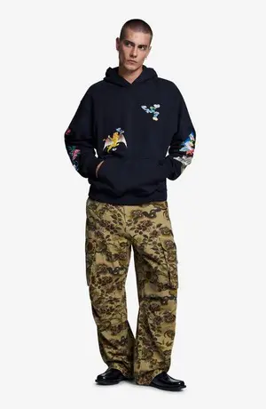 Desigual Embroidered Graphic Hoodie