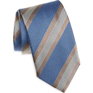 DAVID DONAHUE Stripe Silk Tie