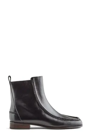 Madewell Rayna Leather Loafer Boot - True Black
