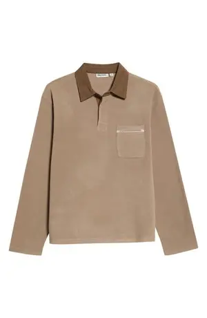 RHYTHM Ladder Stitch Pocket Long Sleeve Polo