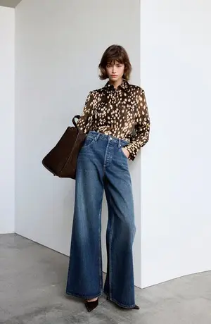 Mango Bambi Print Long Sleeve Shirt